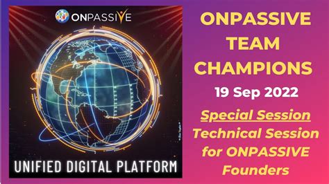 Onpassive Team India Webinar 19 Sep Topic Technical Session For
