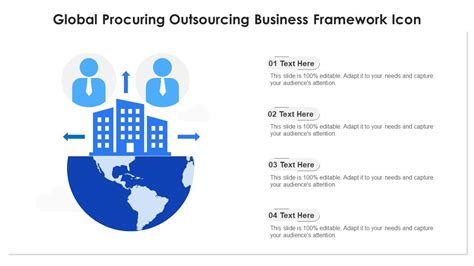 Global Procuring Outsourcing Business Framework Icon Ppt Infographics Visual Aids Pdf