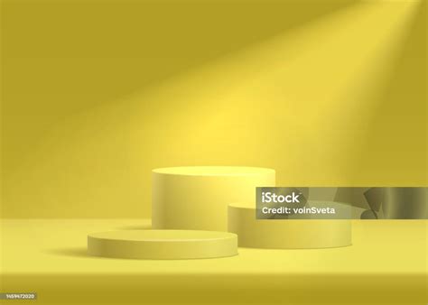 제품 디스플레이 프리젠 테이션 현실적인 3d 실린더 받침대 연단 메달 수상대에 대한 스톡 벡터 아트 및 기타 이미지 메달
