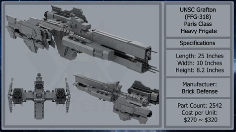 Lego Moc Halo Unsc Paris Class Heavy Frigate V1 By Brickdefense