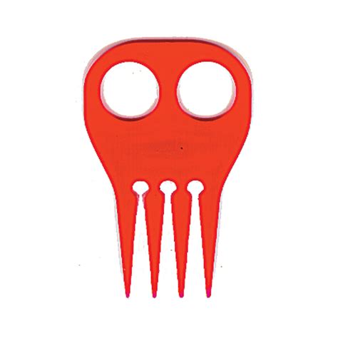 Red Plastic Braid Comb Fabtron
