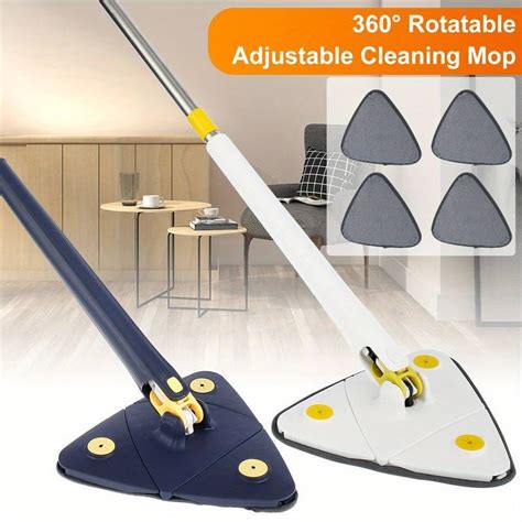 360° Rotating Telescopic Triangular Mop Easy And Effective Cleaning