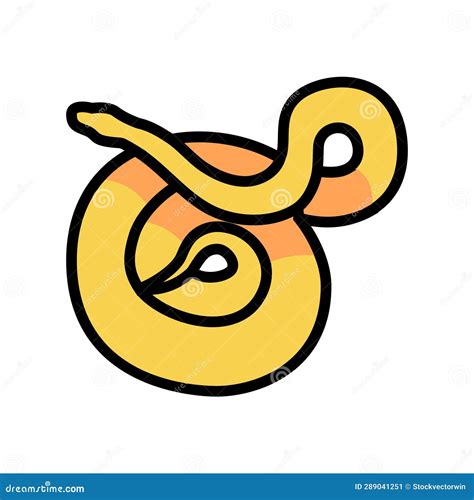 Python Animal Snake Color Icon Vector Illustration Stock Vector