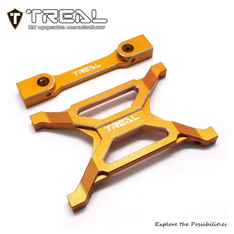 TREAL SCX10 Pro Rear Chassis Brace Post Mount Aluminum 7075 CNC Billet Machined Upgrades Parts