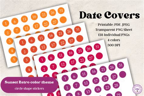 4 Circle Date Covers Designs And Graphics