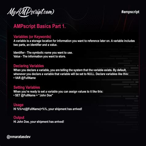 Ampscript Basics Part 1 My Ampscript