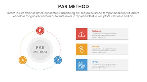 Par 방법 인포 그래픽 슬라이드 프리젠 테이션을위한 선에 큰 원과 개요 배지가있는 3 포인트 경쟁에 대한 스톡 벡터 아트 및 기타 이미지 Istock