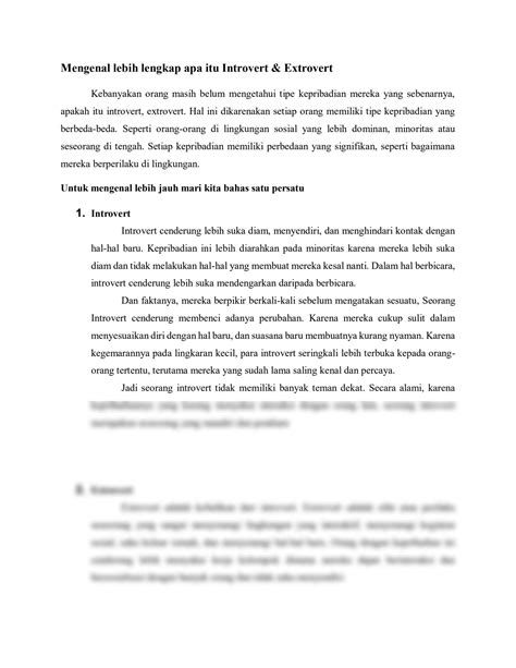 Solution Mengenal Lebih Lengkap Apa Itu Introvert Dan Extrovert
