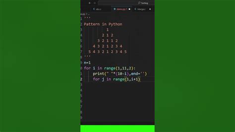 Most Imp Pattern Asked In Tcs And Infosys Interview Placement Python Pythonprogramming Youtube