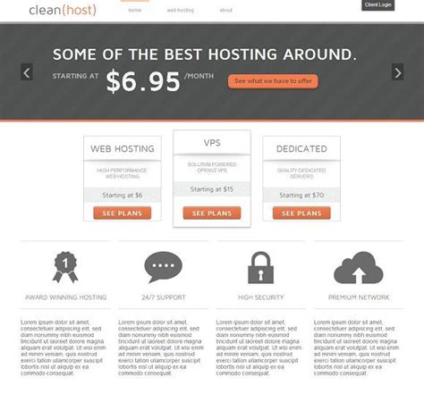 CleanHost Hosting Template Templates Website Templates Wordpress Website Template