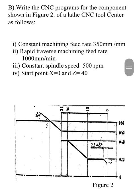Solved B Write The CNC Programs For The Component Shown In Chegg
