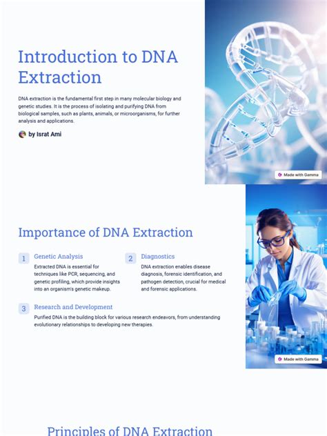 Introduction To Dna Extraction Pdf Dna Polymerase Chain Reaction
