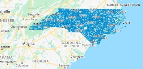 Complete List Of All North Carolina Zip Code Genguide