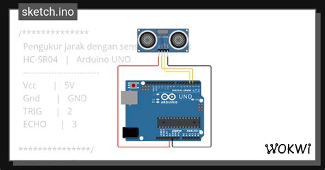 Jarak Dengan Ultrasonik Wokwi Esp32 Stm32 Arduino Simulator