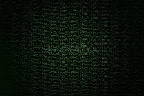 Binary Code Made By Green Digits On A Black Background Stock Illustration Illustration Of