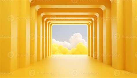 Ai Generated Abstract Yellow Blue Background Skies And Clouds The