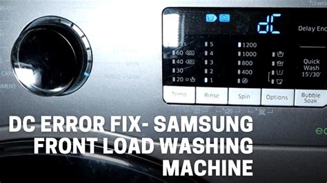 Samsung Washer Dc Error Code It Troubleshooting Guide