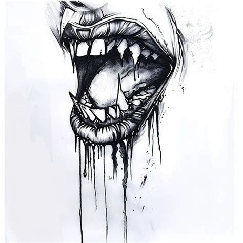 Gothic Vampire Bite Tattoo On White Background In 2025 Horror Tattoo