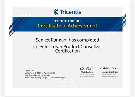 Tricentis Tosca Product Consultant Certification Sanket Rangam 14 Comments