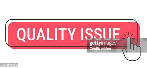 Quality Issue Click Button With Hand Cursor On White Background High Res Vector Graphic Getty