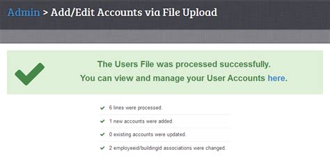 Edit Existing User Accounts Via File Upload Edit Existing User Accounts Via File Upload