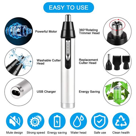 Badu Bg 4 в 1 Електрически тример за нос и уши за мъже Машинка за подстригване Епилация Брада