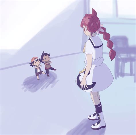 Safebooru 1girl 2boys Absurdres Ash Ketchum Boots Braid Braided