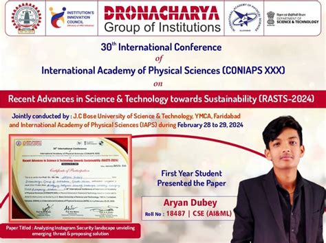 Aryan Dubey On Linkedin Paperpresentation Rast2024 Cybersecurity