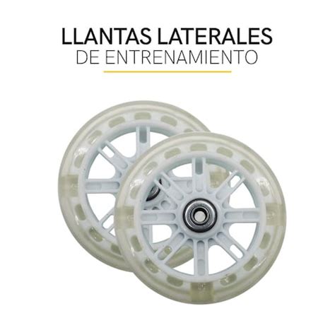 Llantitas Llantas Entrenadoras Bicicleta Con Luz Bici Rod 12 20 Blancas