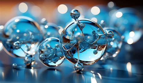 Premium Photo Atom Bubbles Background