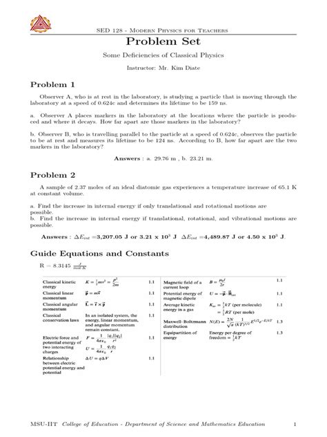 Problem Set Module 1 Pdf