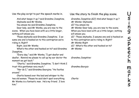 Speech Marks Teaching Resources