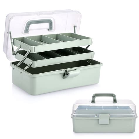 Btsky 3 Layer Plastic Dividing Storage Box Craft Organizer