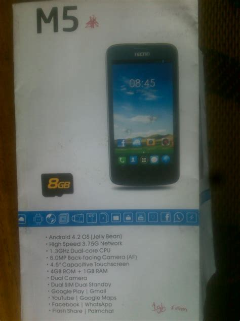 Tecno M5 Or M3 Phones Nigeria