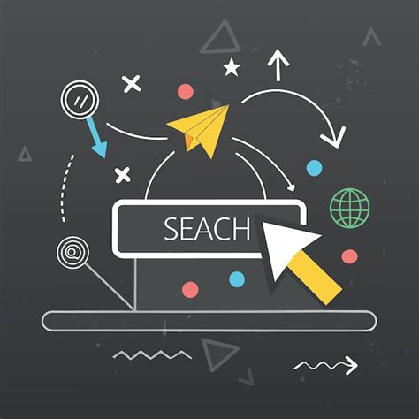 premium vector search concept best way finding website and content from the internet result by