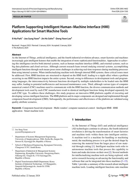 PDF Platform Supporting Intelligent HumanMachine Interface HMI Applications For Smart