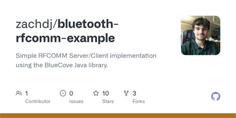 github zachdj bluetooth rfcomm example simple rfcomm server client