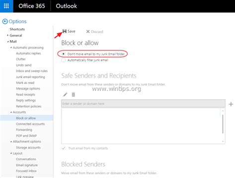 How To Disable Junk Email Filter In Outlook Mail Outlook Com Office WinTips Org
