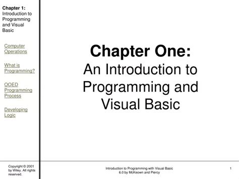 Ppt Introduction To Programming With Visual Basic 60 Computer Operations And Languages