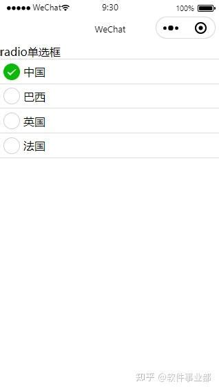 微信小程序官方组件展示之表单组件radio源码 知乎