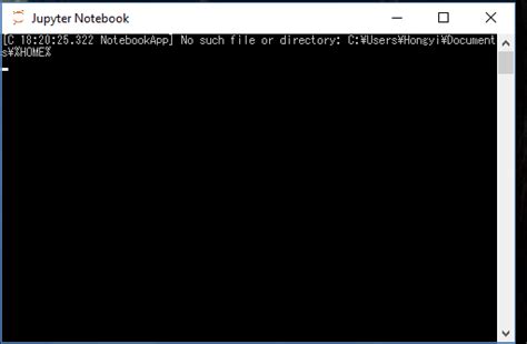 Python Jupyter Notebook Error No Such File Or Directory C HOME