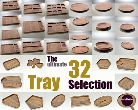X32 Cnc File Pack Of Trays Boards And Bowls Unique Desings Files For