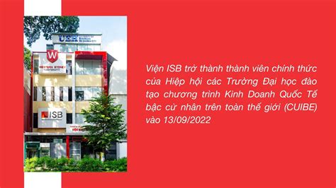 Viện Isb Trở Thành Thành Viên Chính Thức Của Hiệp Hội Các Trường Đại Học đào Tạo Chương Trình