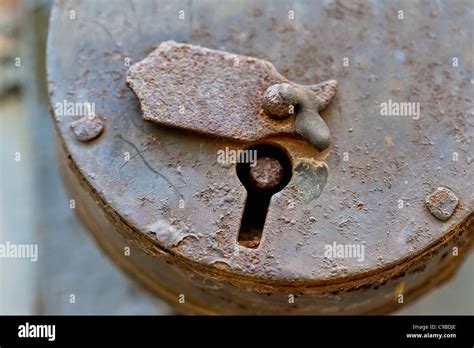 Old Rusty Padlock Closeup Stock Photo Alamy
