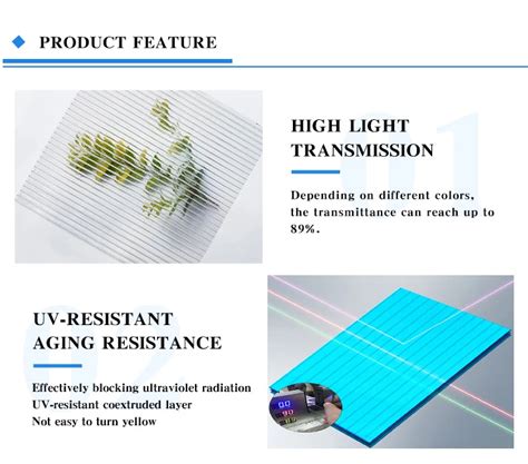 Polycarbonate Canopy Roof High Light Transmission Polycarbonate Corrugated Roof Panels In Clear