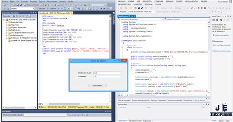 Inicio De Sesión Login Con C Sharp Y Sql Server ~ J E Tutoriales