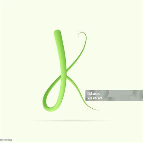 녹색 식물로 만든 K 편지 벡터 핸드는 생태 로고 허브 요소 녹색 개념 디자인 등을 위한 자연스러운 글꼴을 그립니다 0명에 대한