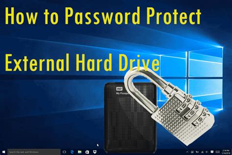 how to password protect external hard drive