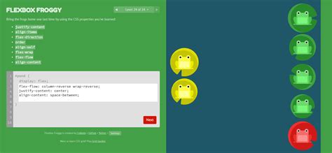 Solving Flexbox Froggy Level 24 · Github