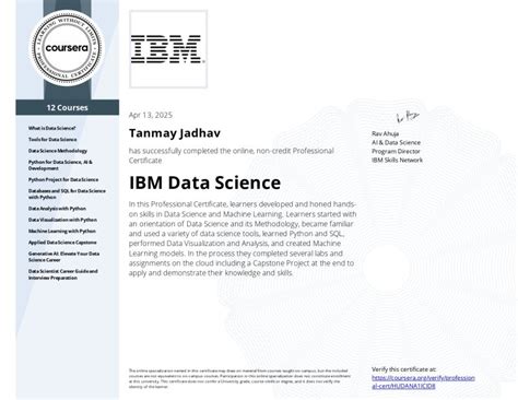 Datascience Ibm Coursera Machinelearning Python Sql Tanmay Jadhav